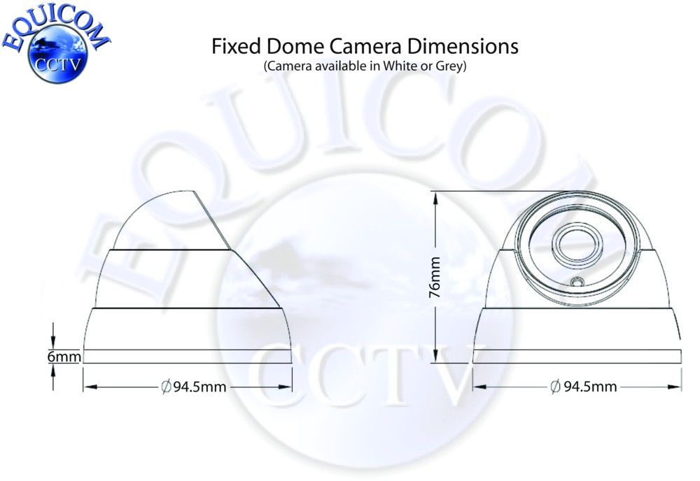 Dome CCTV Camera 8mp with Night Vision - White