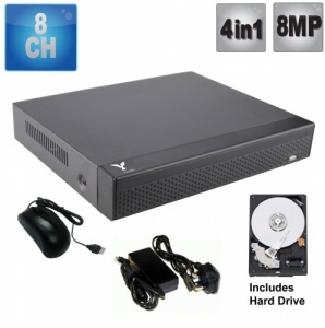 8 Channel Dvr Recorder 8Mp with 1Tb Hdd